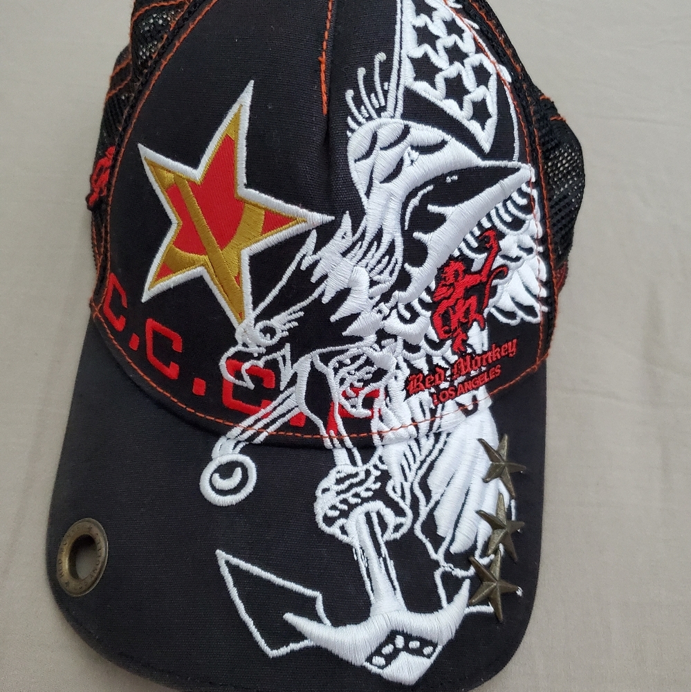 Authentic Red Monkey Los Angeles Hat. - Gem